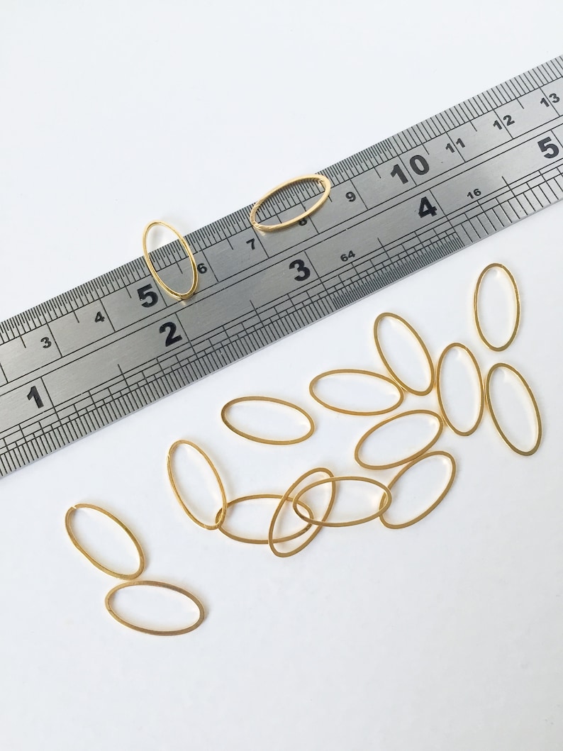 20 X Gold Oval Connectors 16mm Gold Brass Oval Connectors - Etsy UK