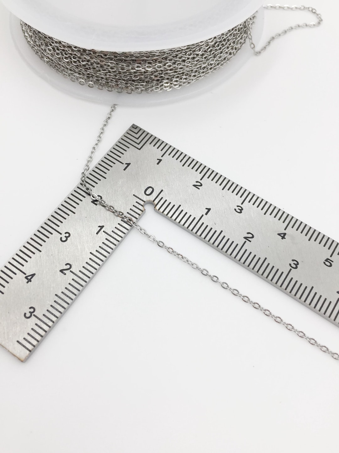 10 Metres X Extra Fine Stainless Steel Cable Chain, Silver Cable Chain ...
