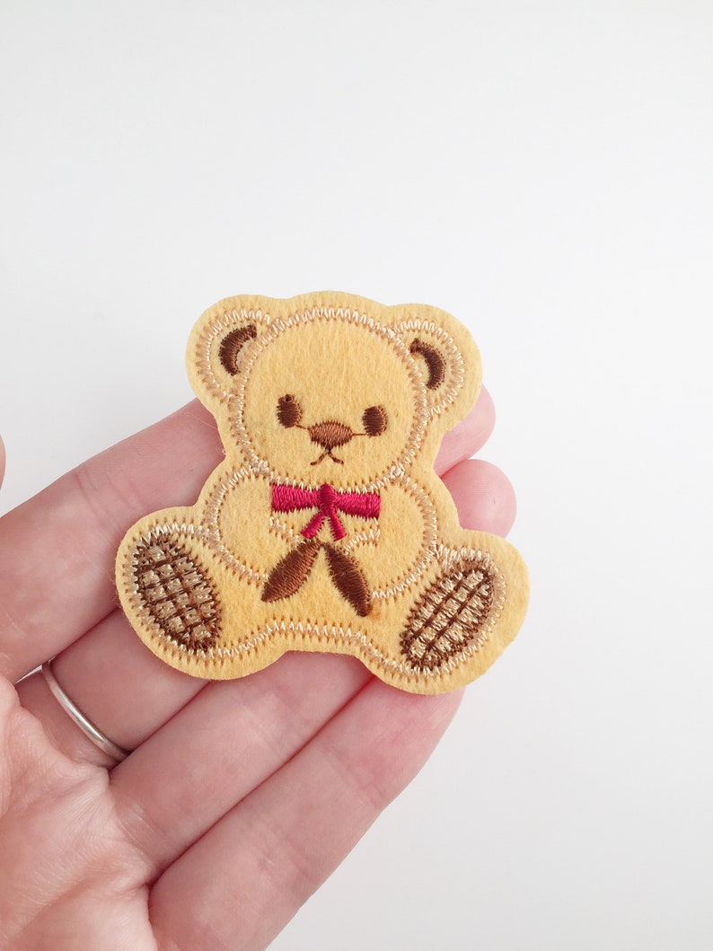 Teddy Bear Iron-on Patch Cute Bear Badge Embroidered Bear - Etsy