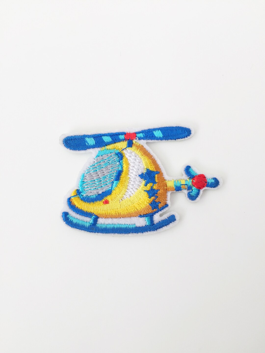 Helicopter Iron-on Patch, Helicopter Badge, Aircraft Motif, Kids ...