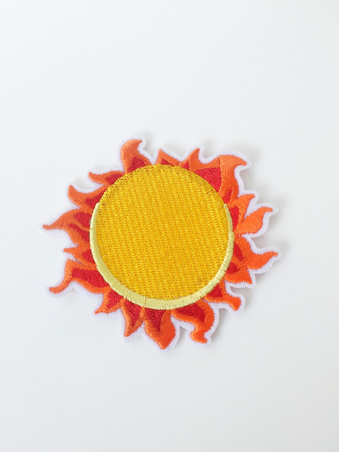 Sun Iron-on Patch, Embroidered Sun Badge, Planet Motif, Solar System ...