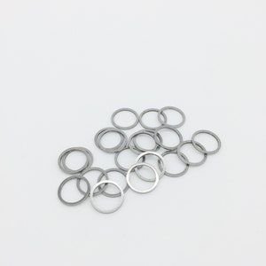 10 X 12mm Stainless Steel Round Links, Silver Tone Linking Rings ...