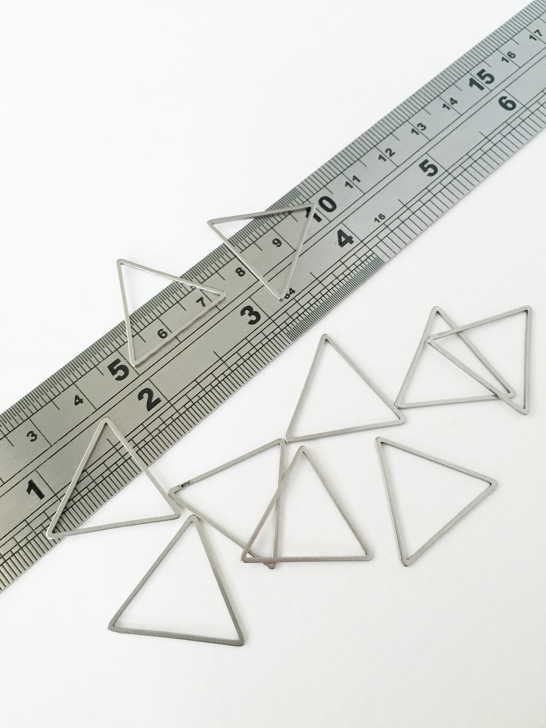 10 X Stainless Steel Triangle Connectors, 23mm Triangle Connectors ...