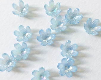 Blue Flower Beads - Etsy
