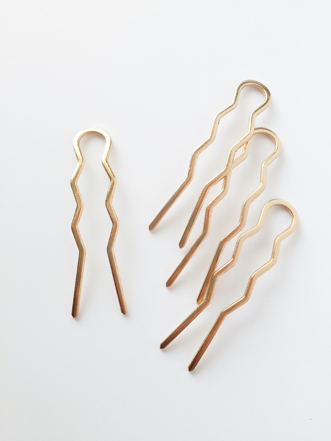 4 X Large Champagne Gold Hair Pins Warm Gold Hair Pins DIY Hair Pins ...