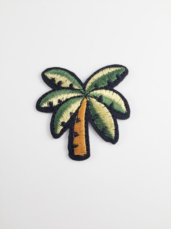 Palm Tree Iron-on Patch Palm Embroidery Embroidered Palm | Etsy