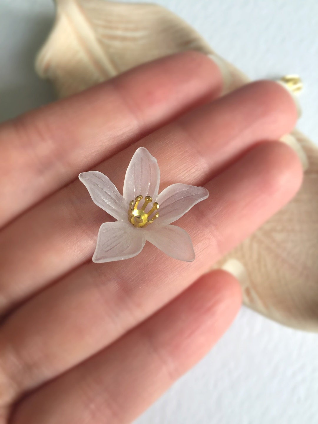 20 X Raw Brass Flower Stamen Bead Caps, Brass Flower Bead Caps Gold ...