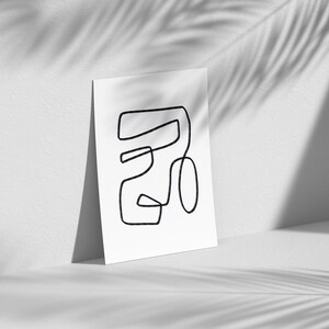 Abstract Line No. 7 | One Line Drawing | Printable Wall Art | Digital ...