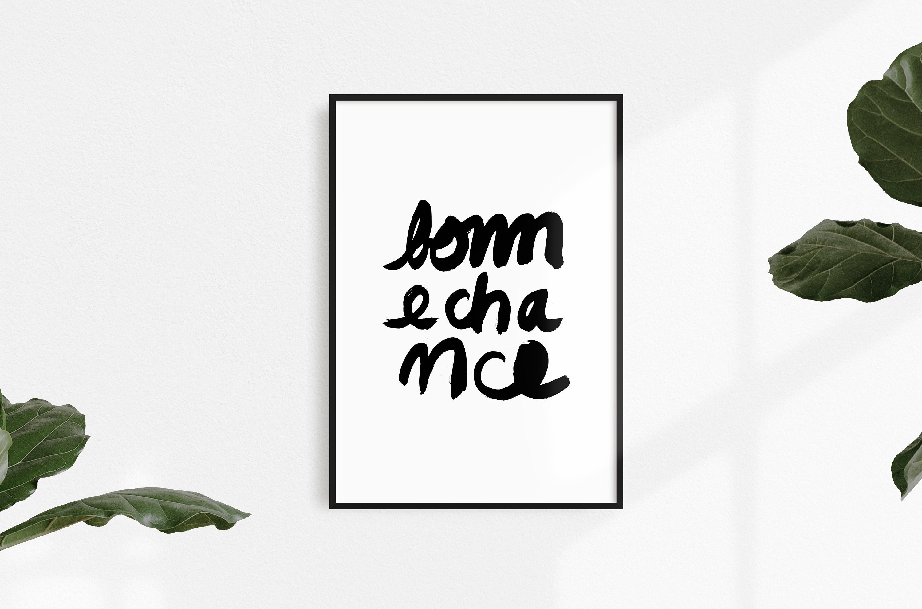 Bonne Chance Typography Poster, Digital Download, Printable Poster ...