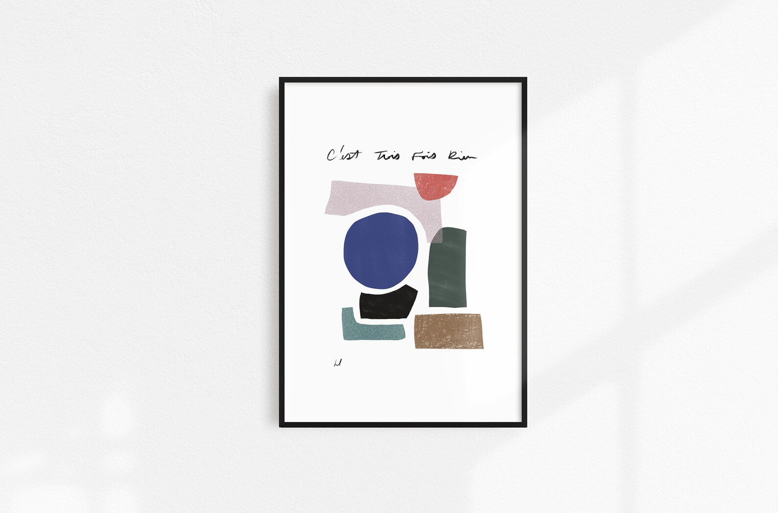 TROIS FOIS RIEN Printable Poster Digital Download Abstract Art Modern ...