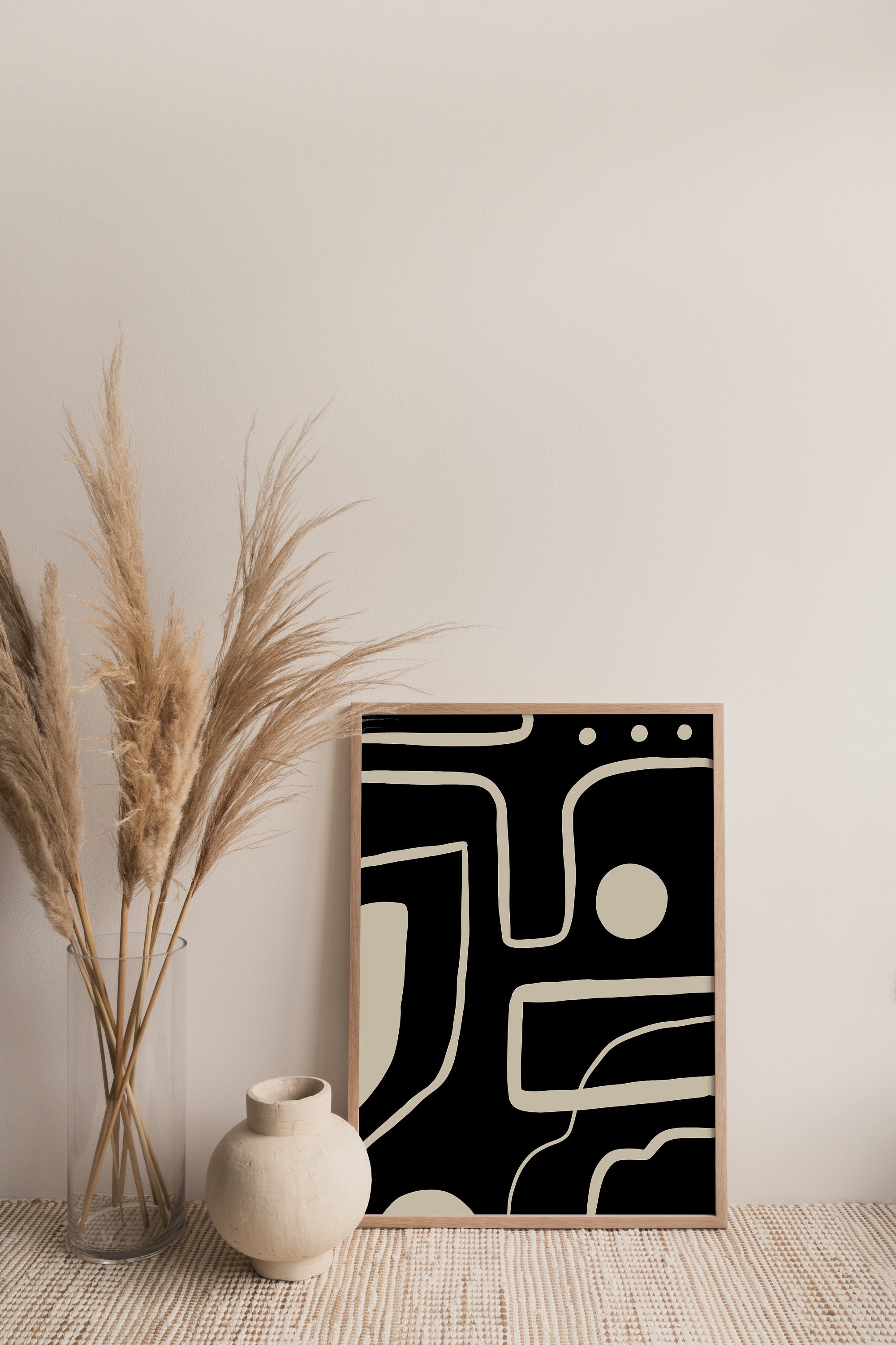 ATACAMA Abstract Art Print Drawing Modern Art Black and - Etsy