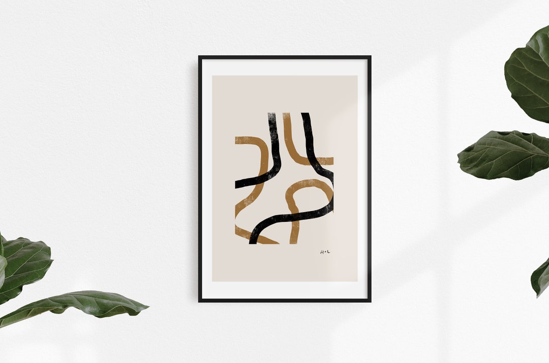 SNAKE CHAIN, Abstract Art Print, Modern Art, Block Print, Printable ...