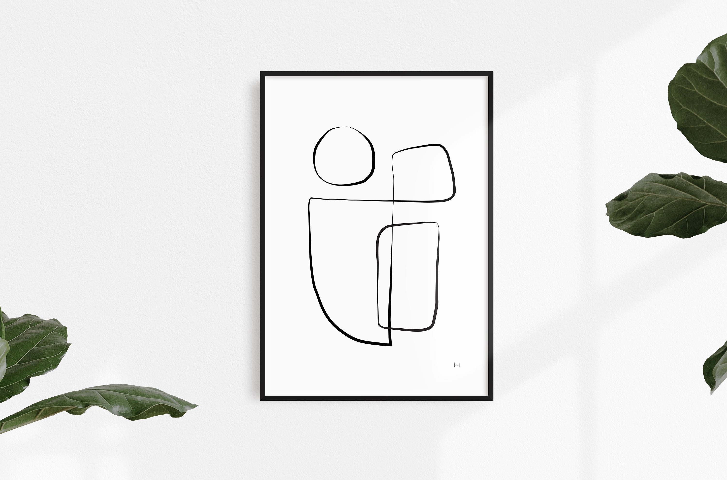 SOLA Abstract Line Drawing Printable Art Digital Download - Etsy