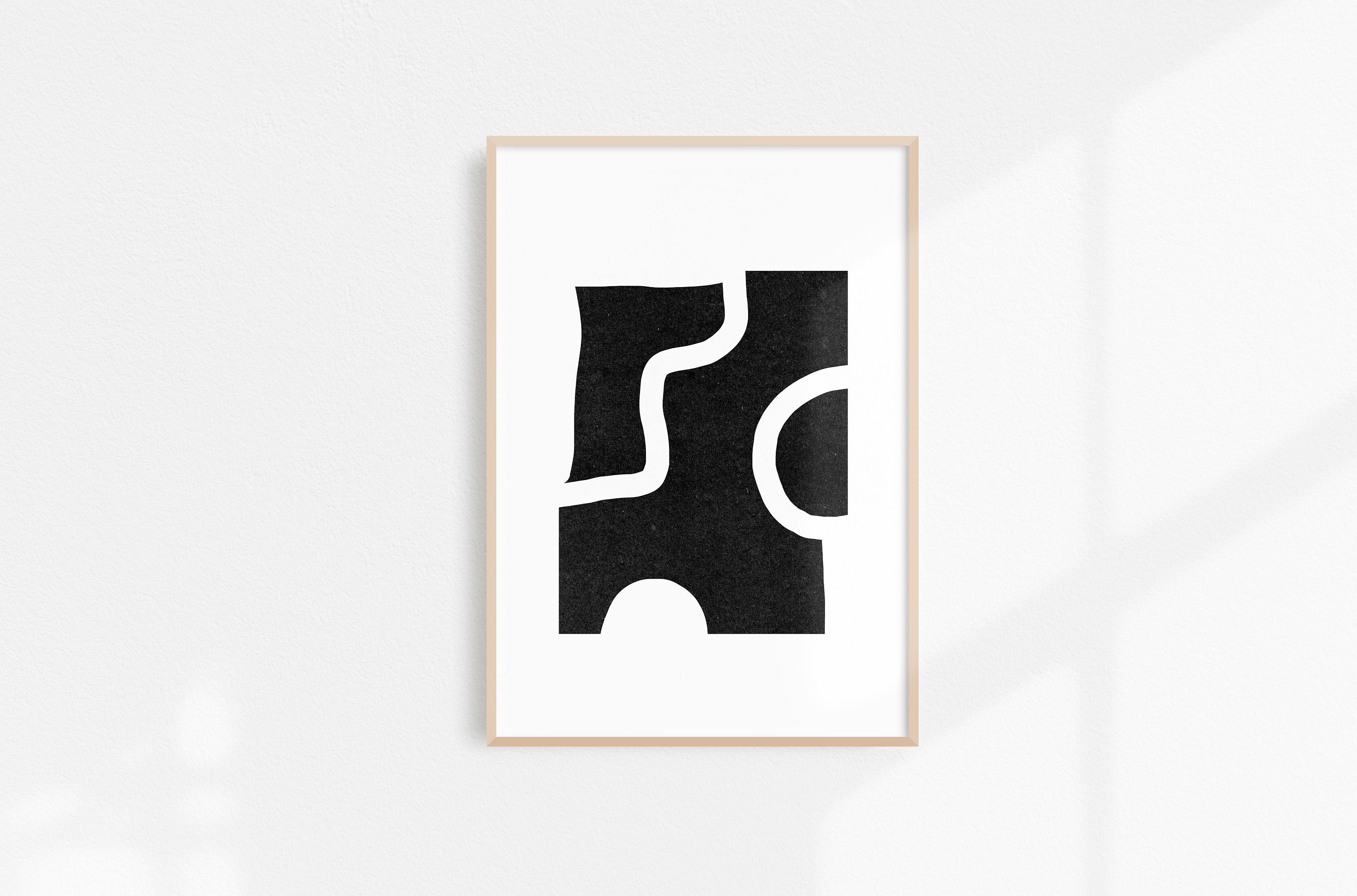 ABSTRACT SHAPES Abstract Art Print Printable Art Digital Download Black ...