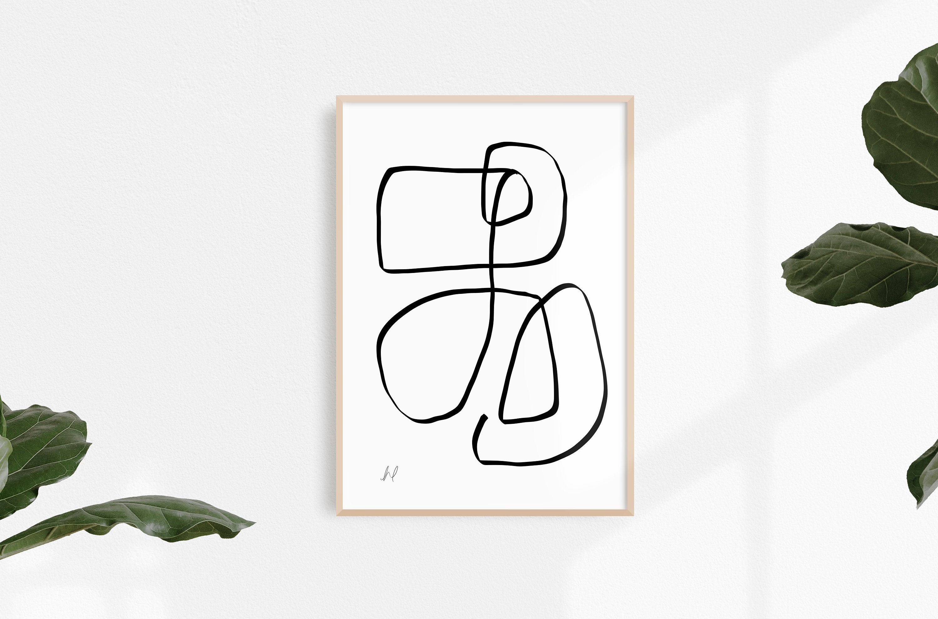 LINE DRAWING Abstract Art Printable Art Digital Download - Etsy