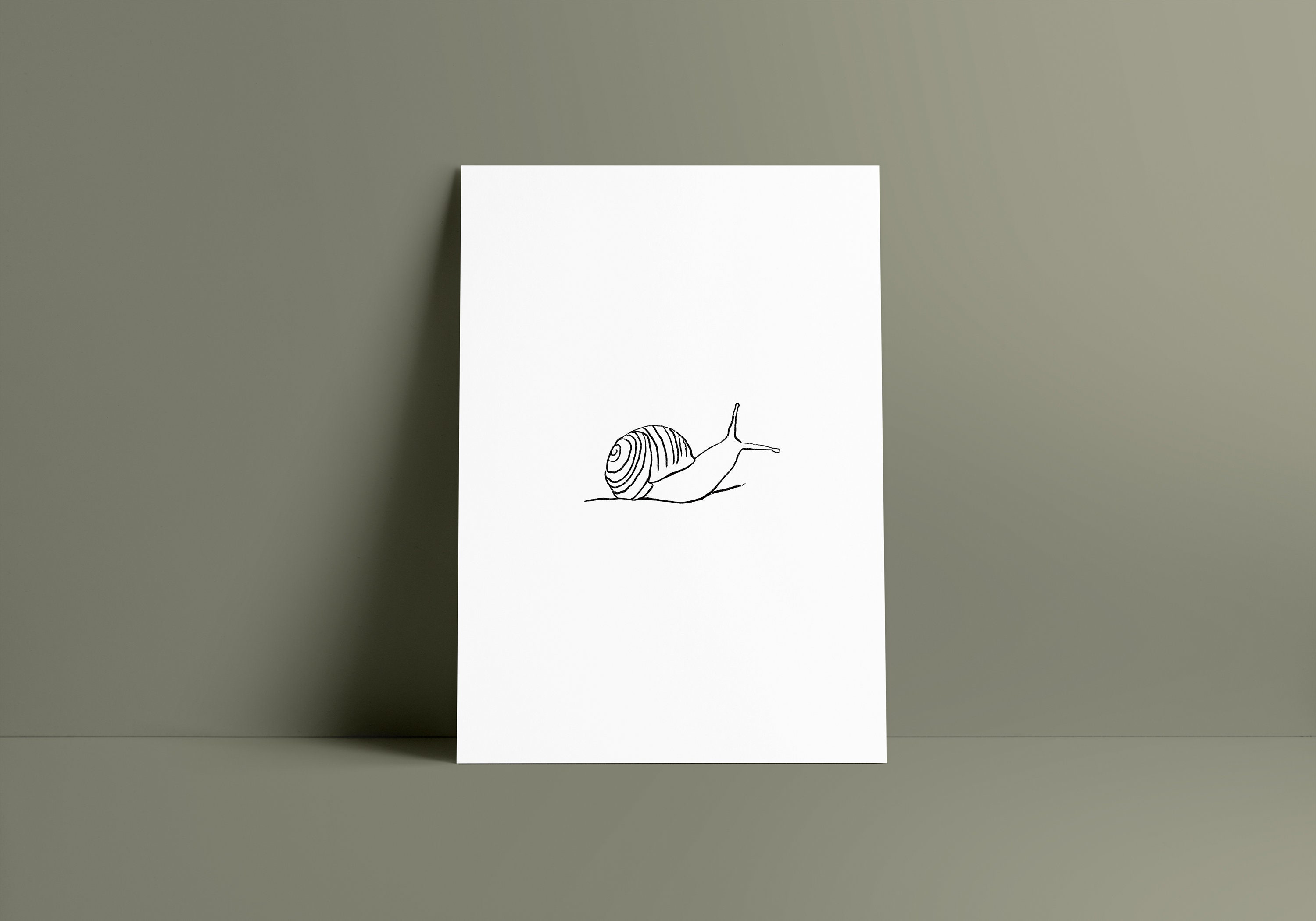 Garden Snail PRINTABLE Poster Minimal Line Art Digital - Etsy
