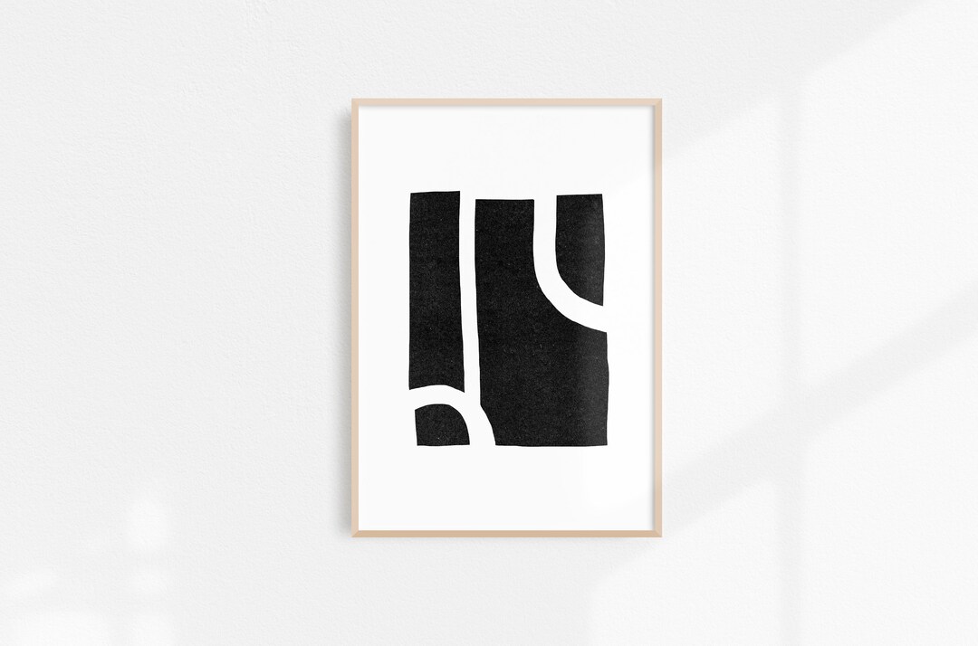 ABSTRACT PRINT Printable Art Digital Download Black and White Art Print ...