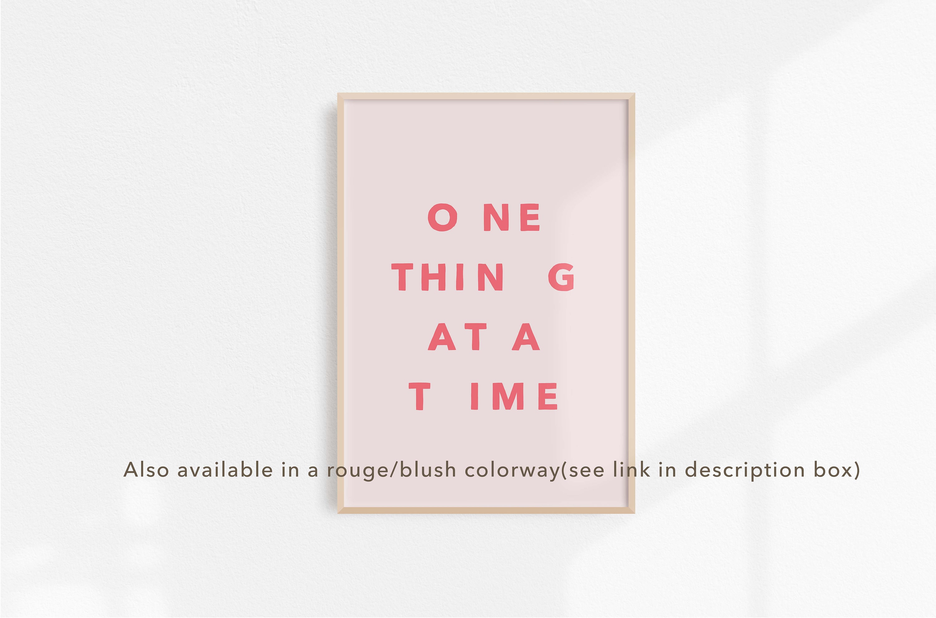One Thing at a Time Printable Poster Digital Download | Etsy