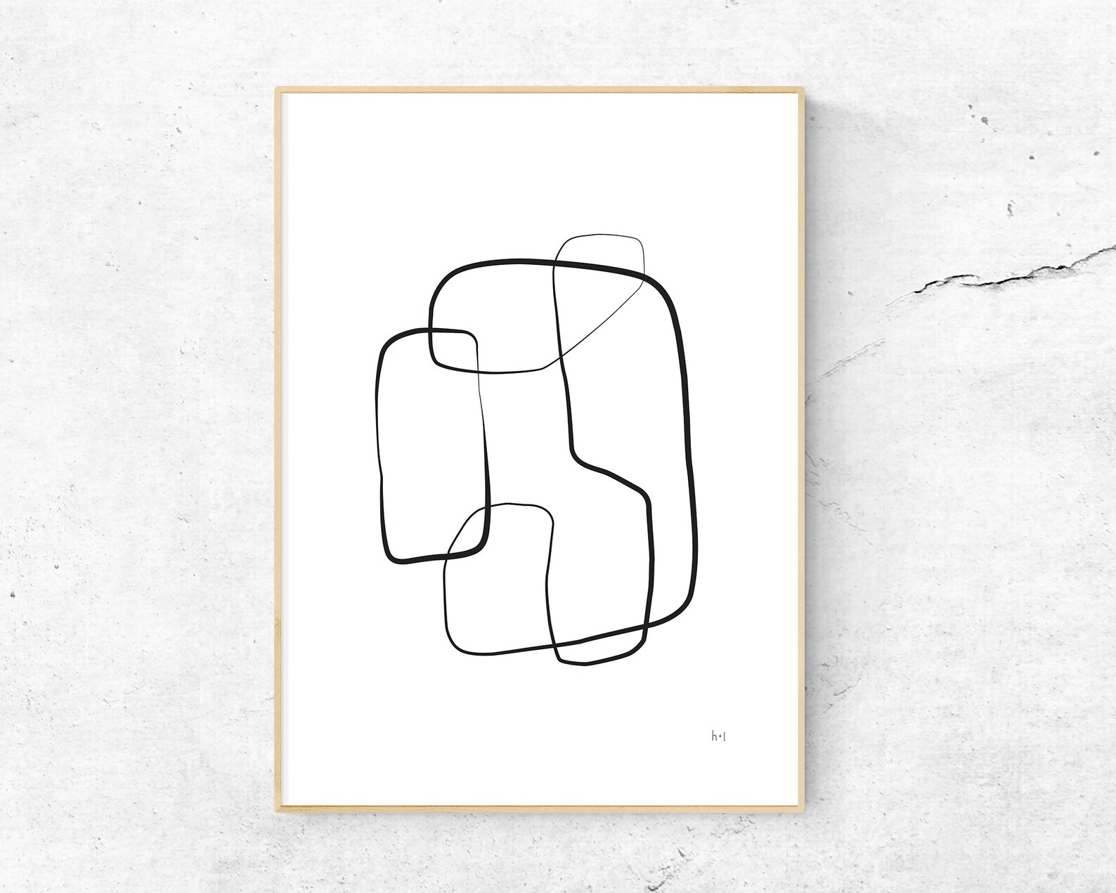 COLONET Abstract Ink Line Drawing Printable Art Digital - Etsy