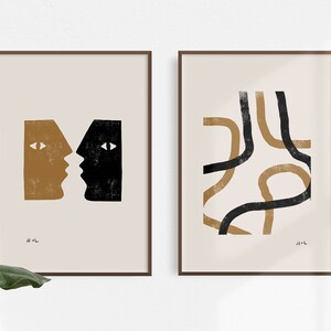 SNAKE CHAIN, Abstract Art Print, Modern Art, Block Print, Printable ...