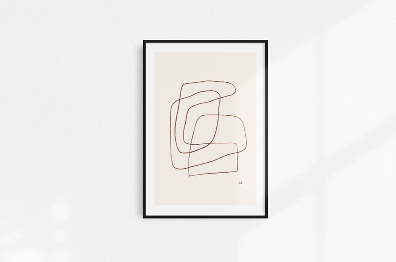 YOKO Abstract Single Line Drawing Printable Poster - Etsy