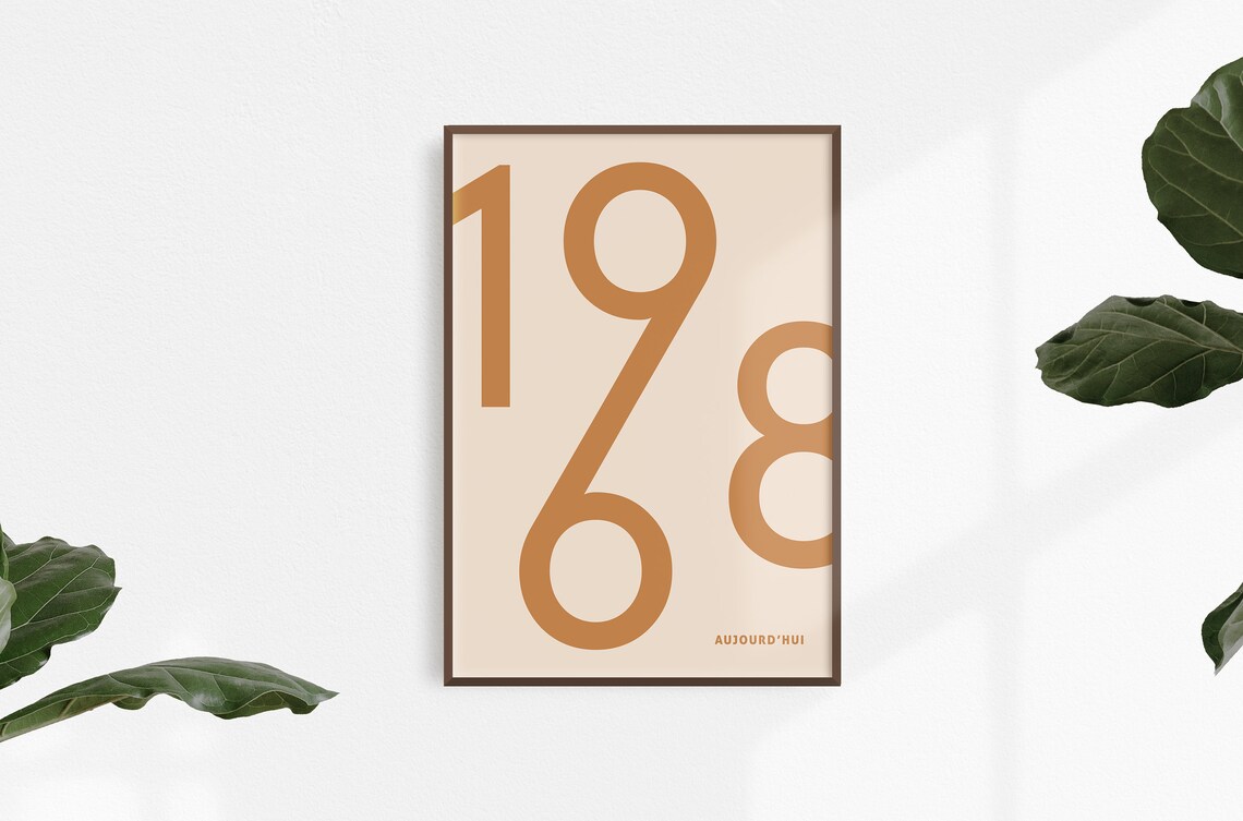 1968 Poster Art Print Printable Wall Art Mid-century | Etsy