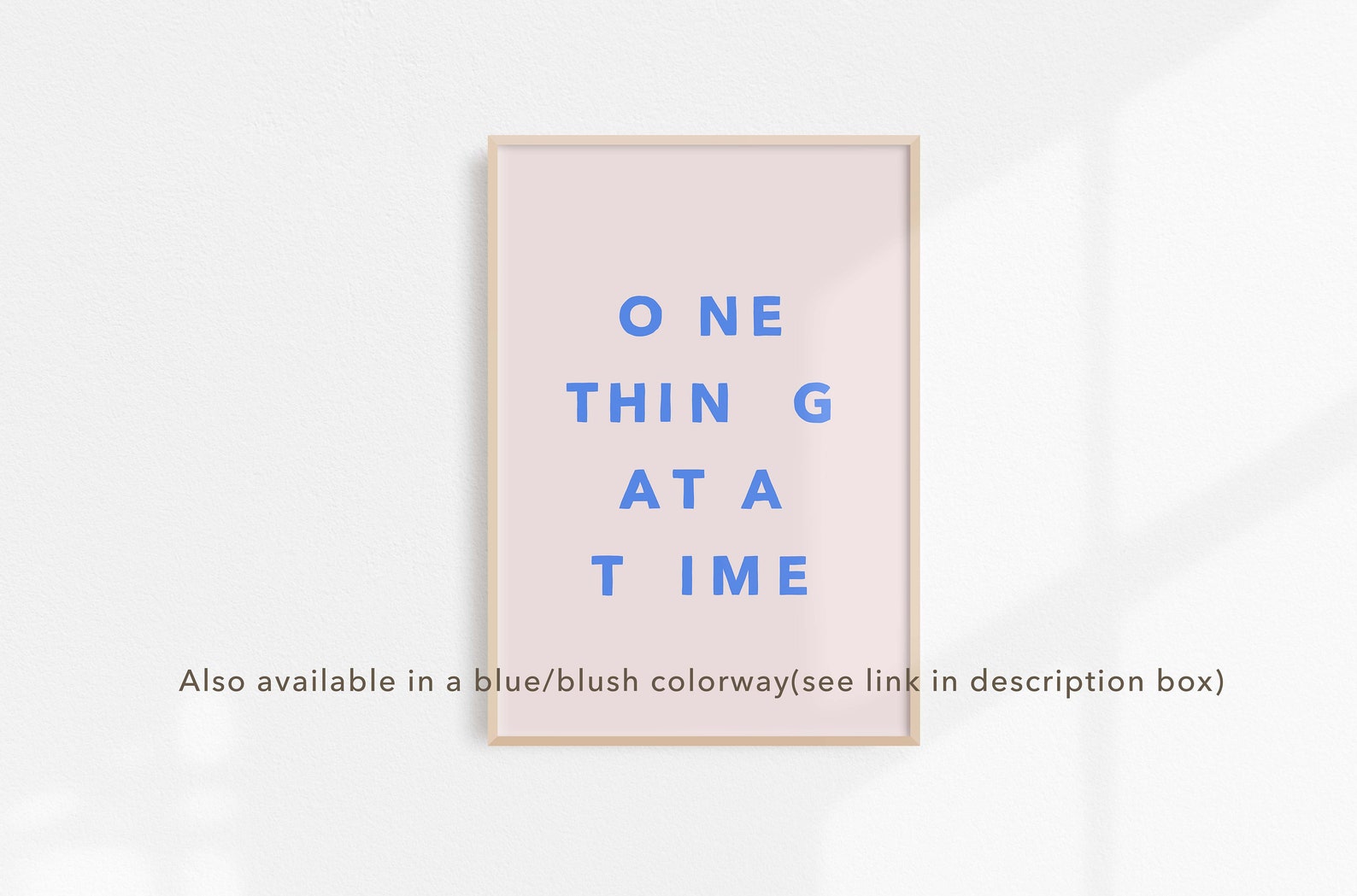 One Thing at a Time Printable Poster Digital Download - Etsy