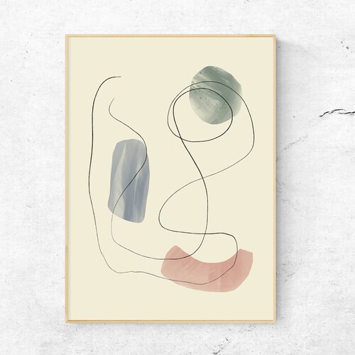 SOLA Abstract Line Drawing Printable Art Digital - Etsy