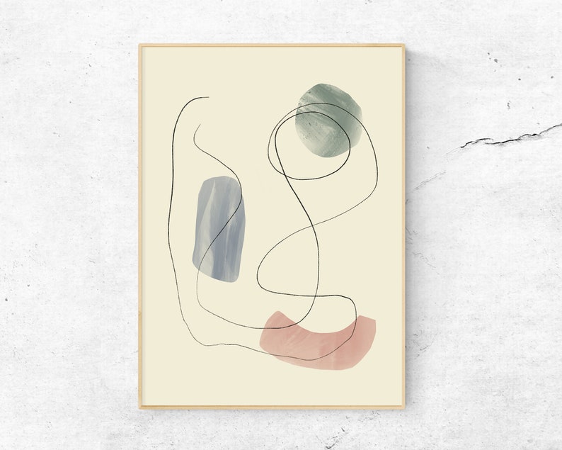 COCO, cartel imprimible, descarga digital, arte abstracto, minimalista ...