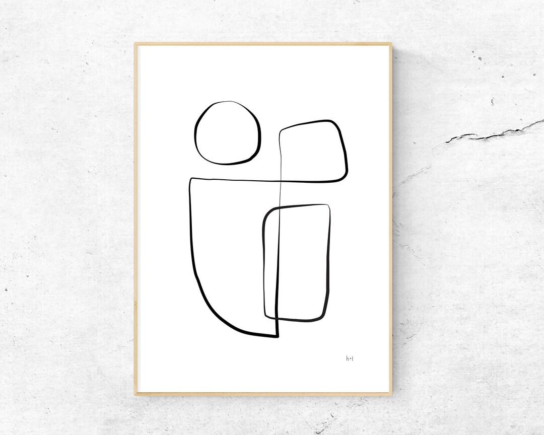 SOLA | Abstract Line Drawing | Printable Art | Digital Download - Etsy