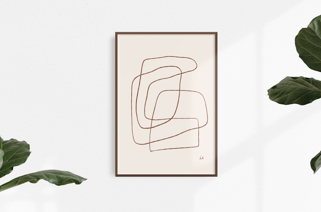 YOKO | Abstract Single Line Drawing | Printable Poster | Digital ...