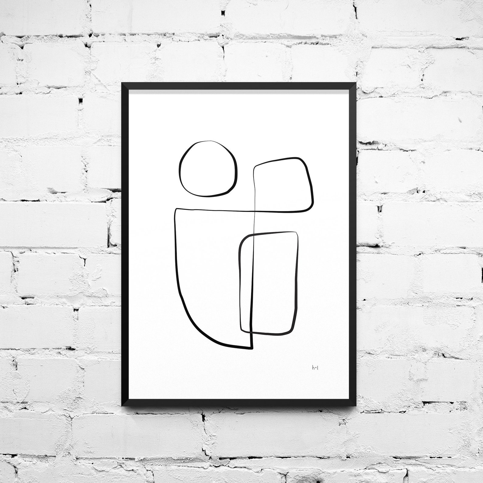 SOLA Abstract Line Drawing Printable Art Digital Download - Etsy