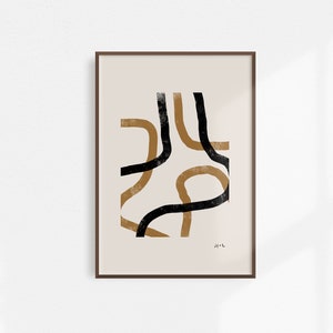 SNAKE CHAIN, Abstract Art Print, Modern Art, Block Print, Printable ...