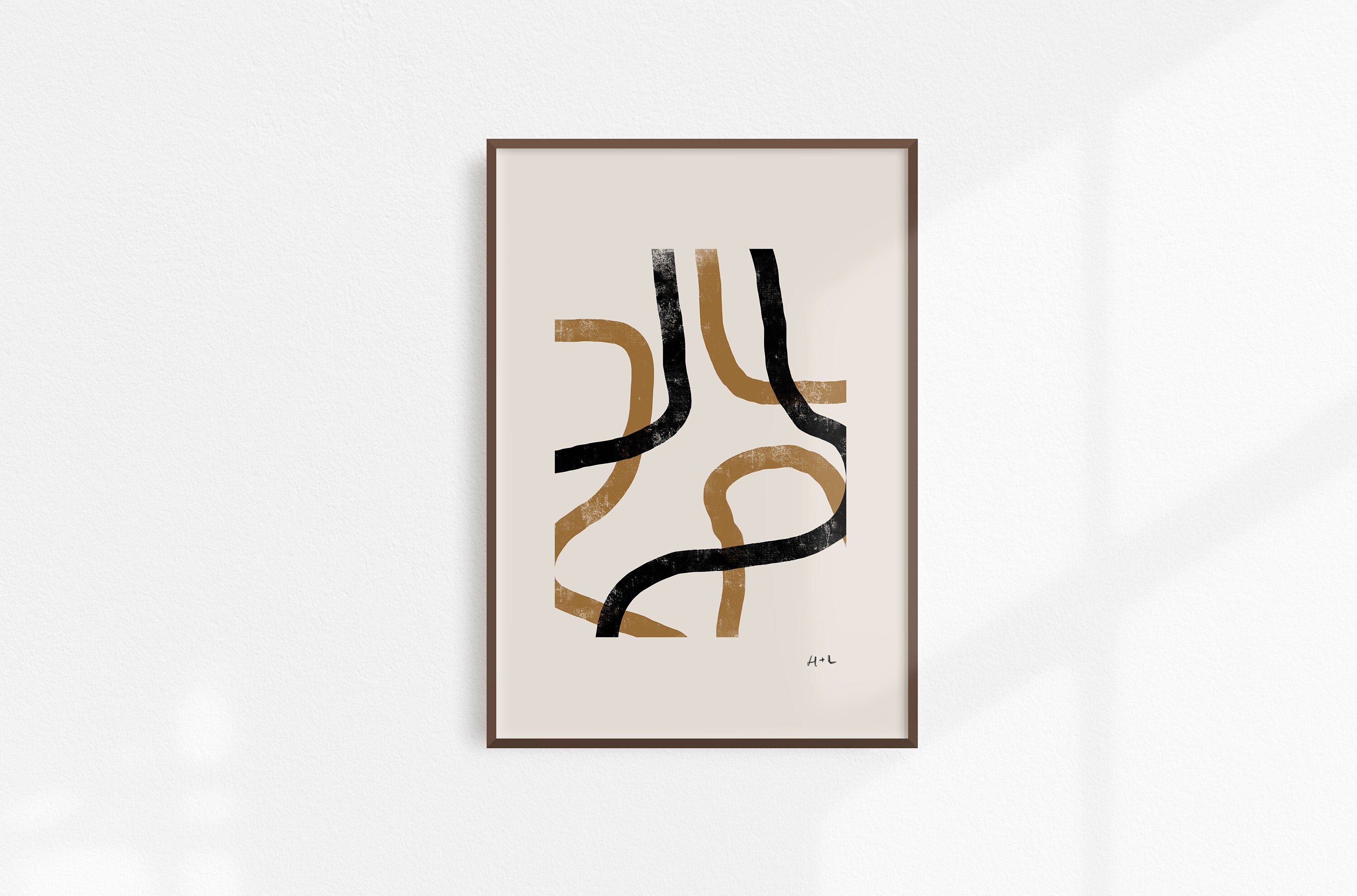 SNAKE CHAIN, Abstract Art Print, Modern Art, Block Print, Printable ...