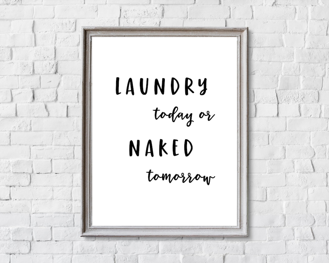 Lessive aujourd'hui ou nue demain signe de buanderie - Etsy France