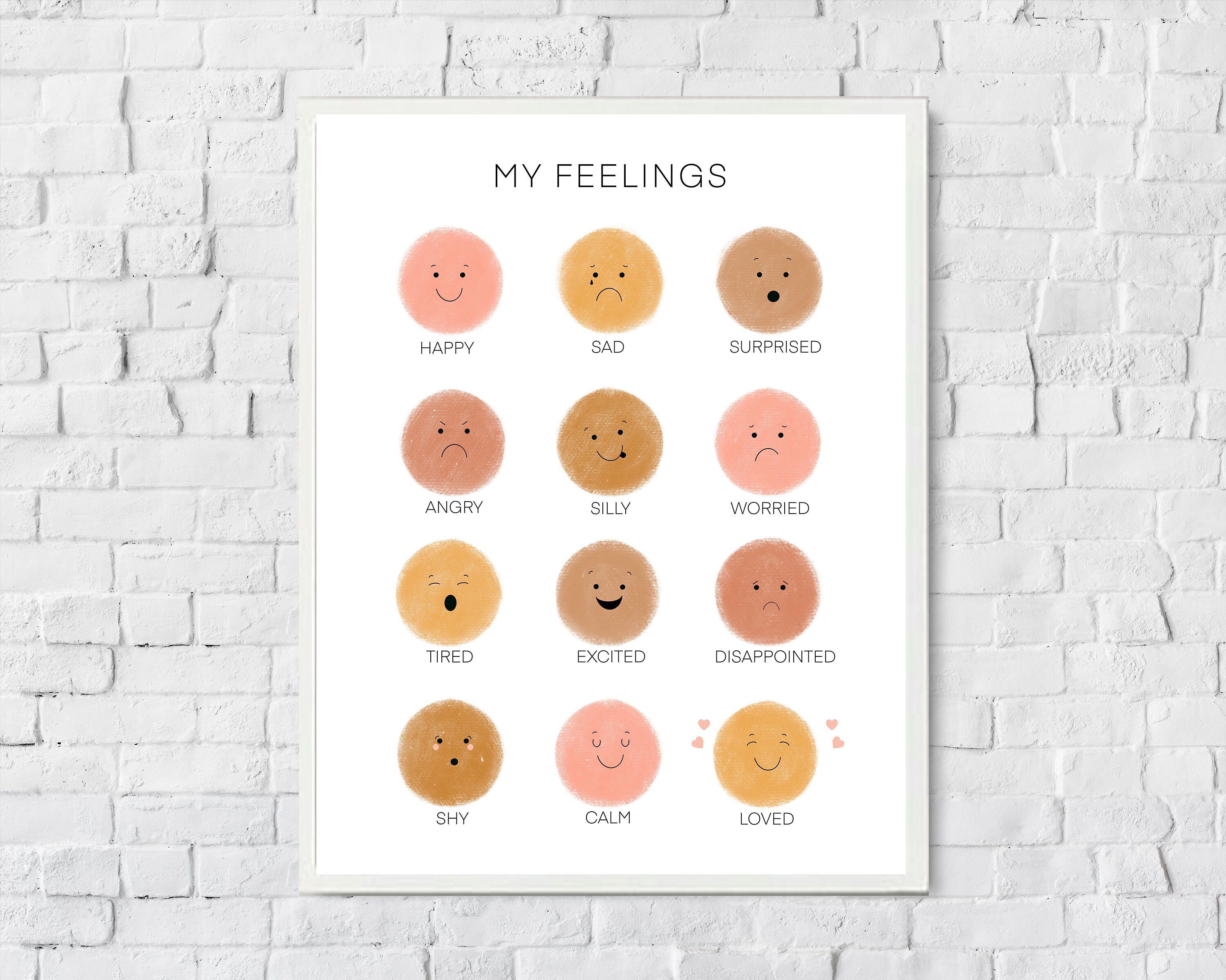 Feelings Chart for Kids Toddler Feelings Chart Feelings - Etsy
