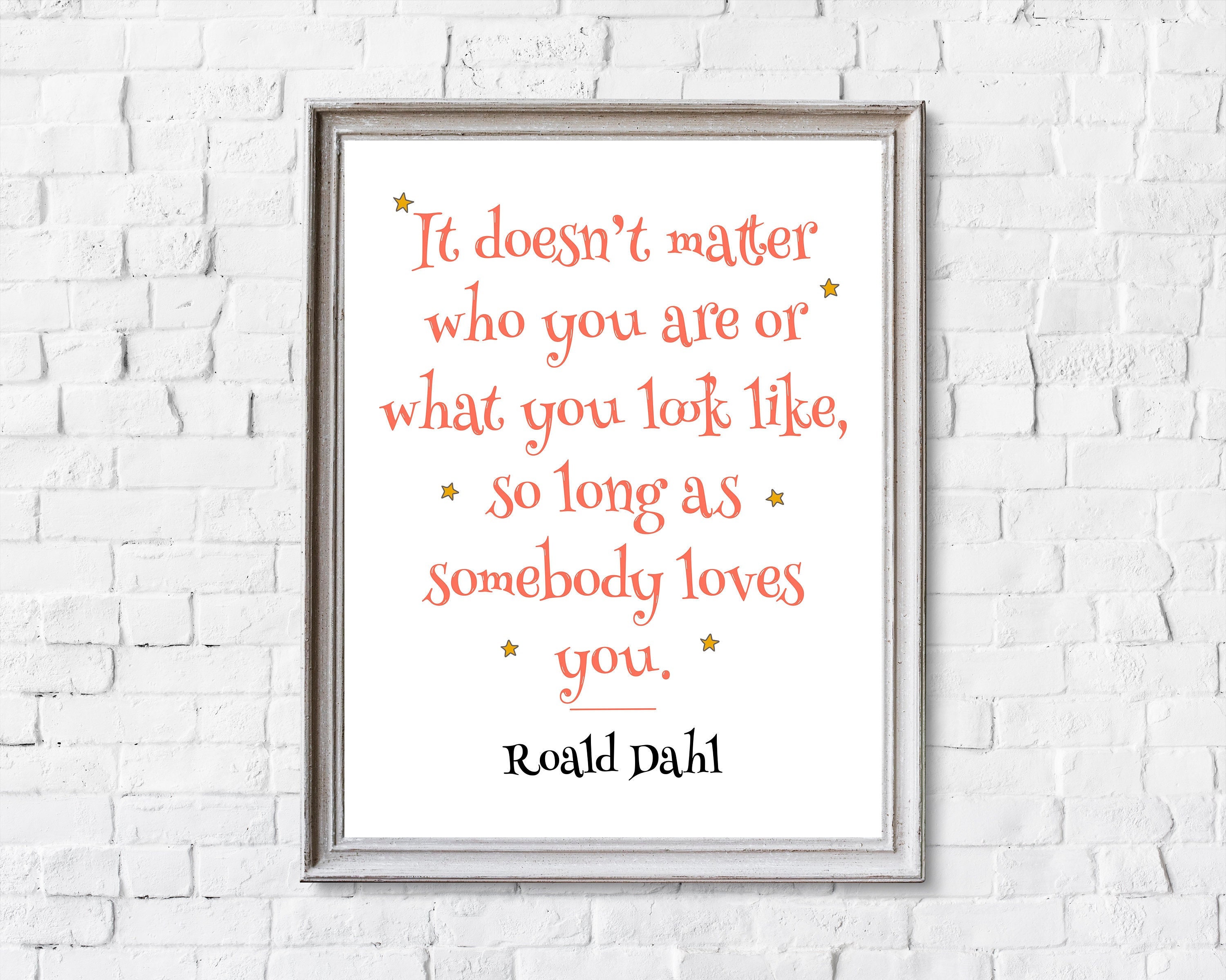 Roald Dahl Print Roald Dahl Roald Dahl Quote Inspirational - Etsy Ireland