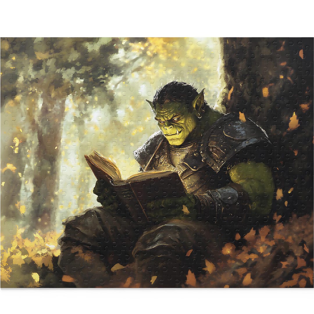 Orc Jigsaw Puzzle – Fantasy Book Lovers Gift | 120, 252, 500 Pieces ...
