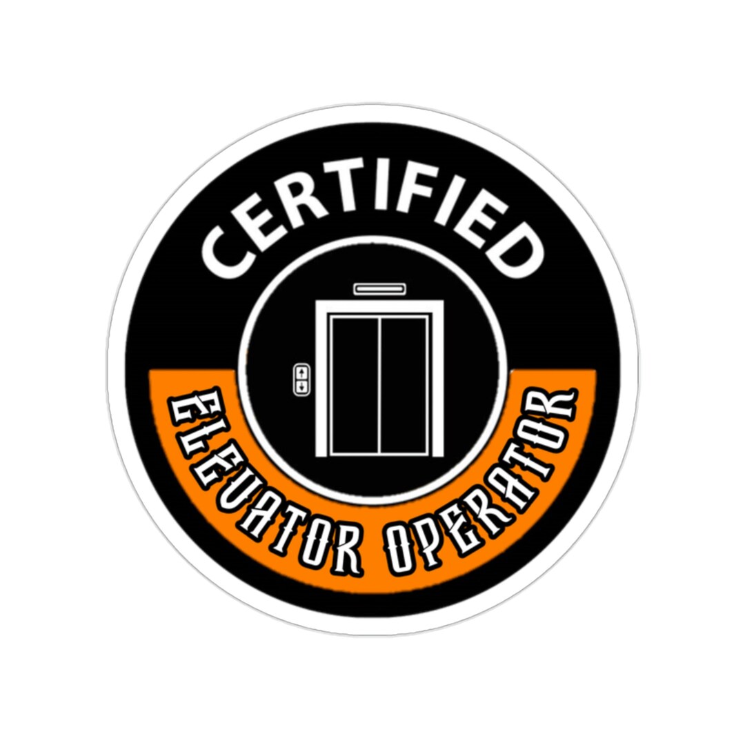 Certified Elevator Operator Hard Hat Sticker Gift for Husband Boyfriend ...