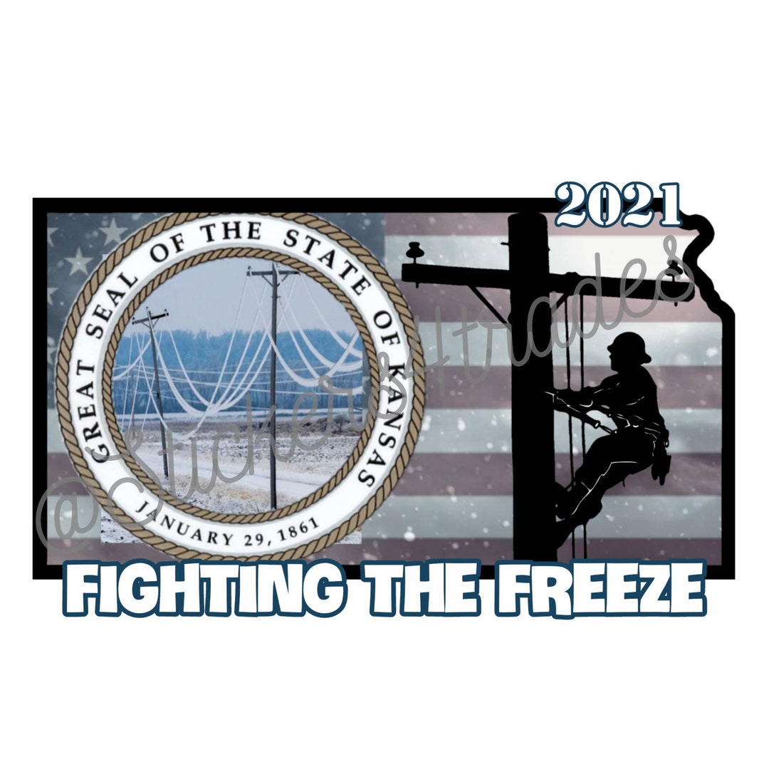 2021 Kansas Lineman Winter Ice Storm Union Vinyl Waterproof - Etsy