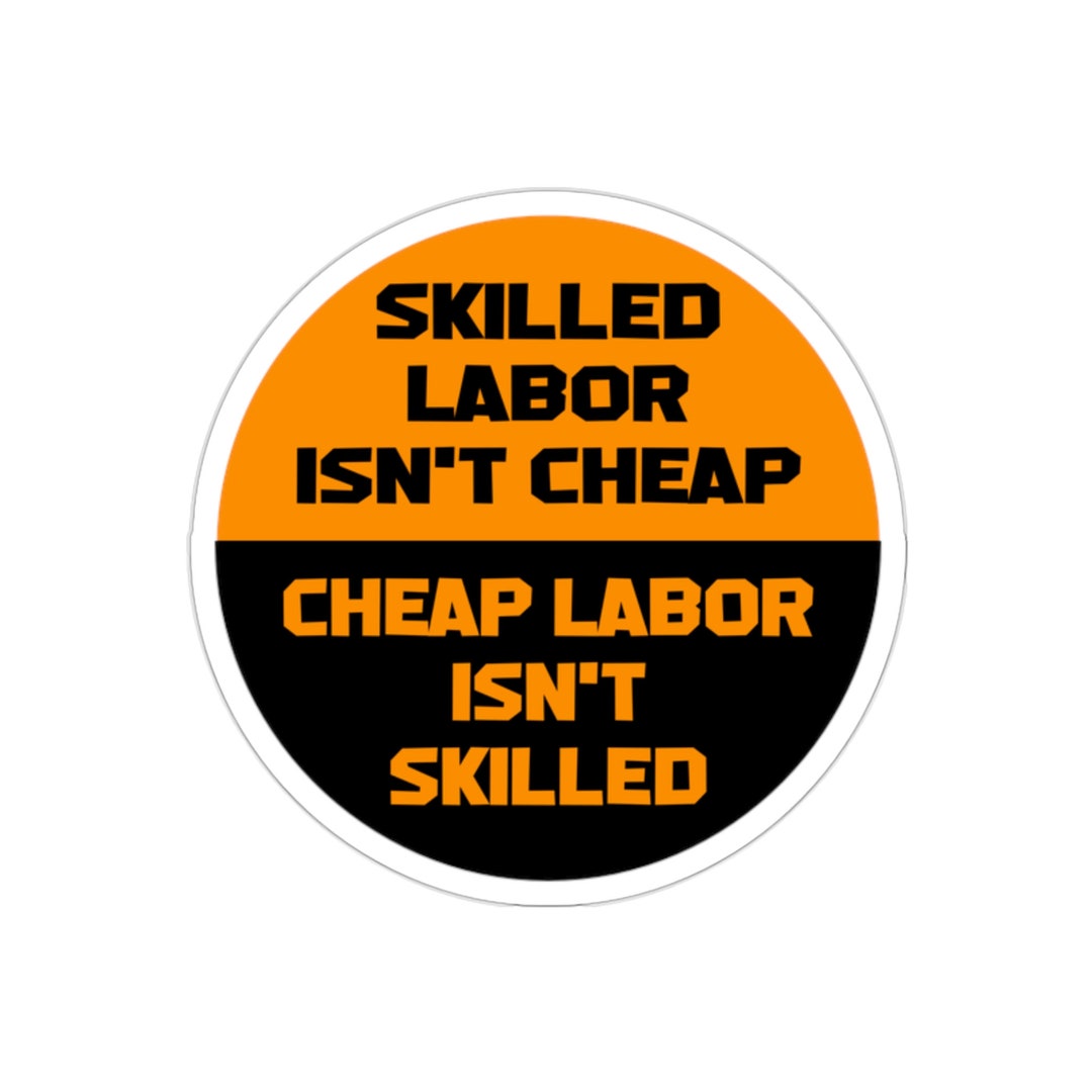 Funny Skilled Labor Hard Hat Sticker Decal Waterproof Gift for Husband ...