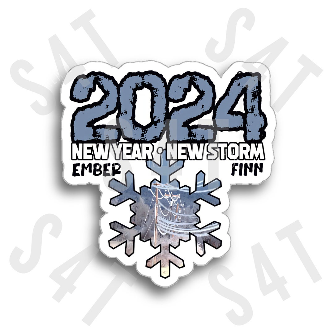 2024 Winter Storm Ember Finn Hard Hat Sticker for Lineman Union ...