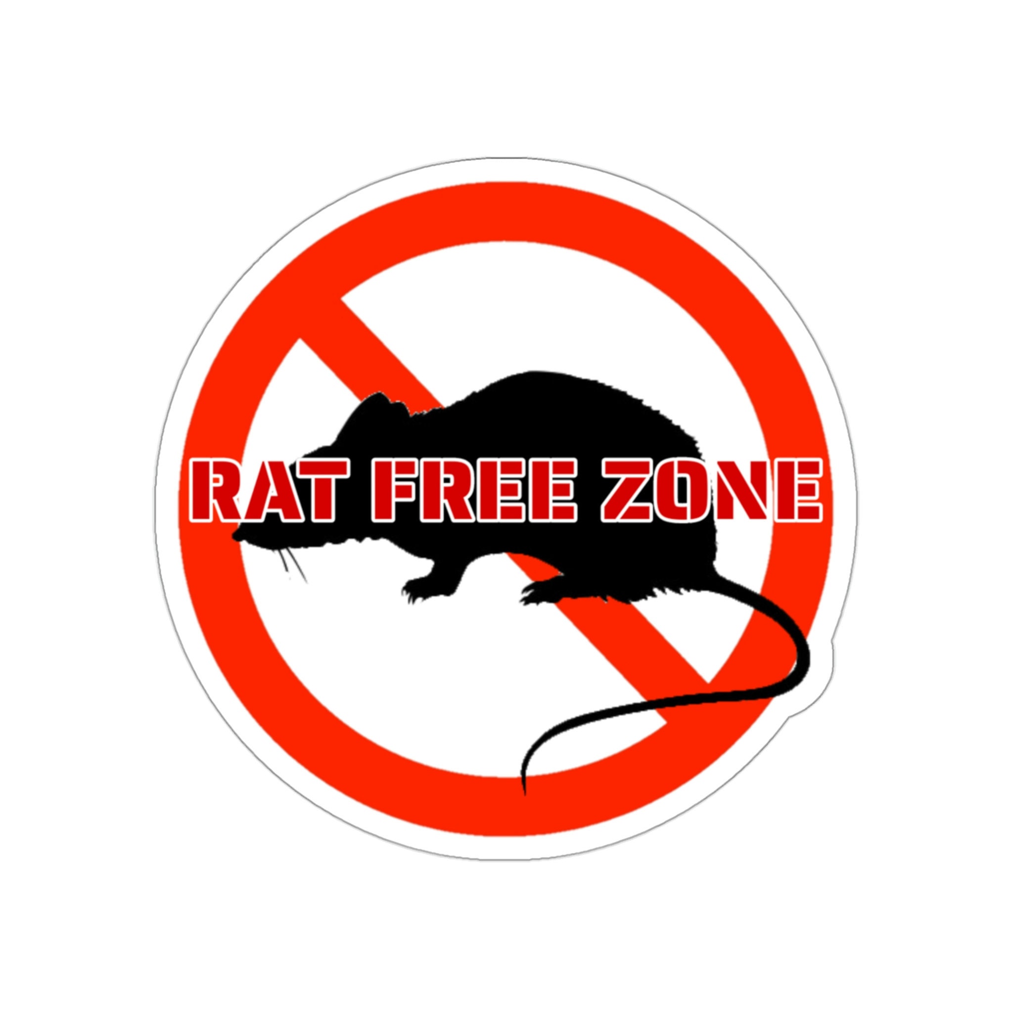 Rat Free Zone Hard Hat Sticker Gift for Husband Boyfriend Crew Union ...