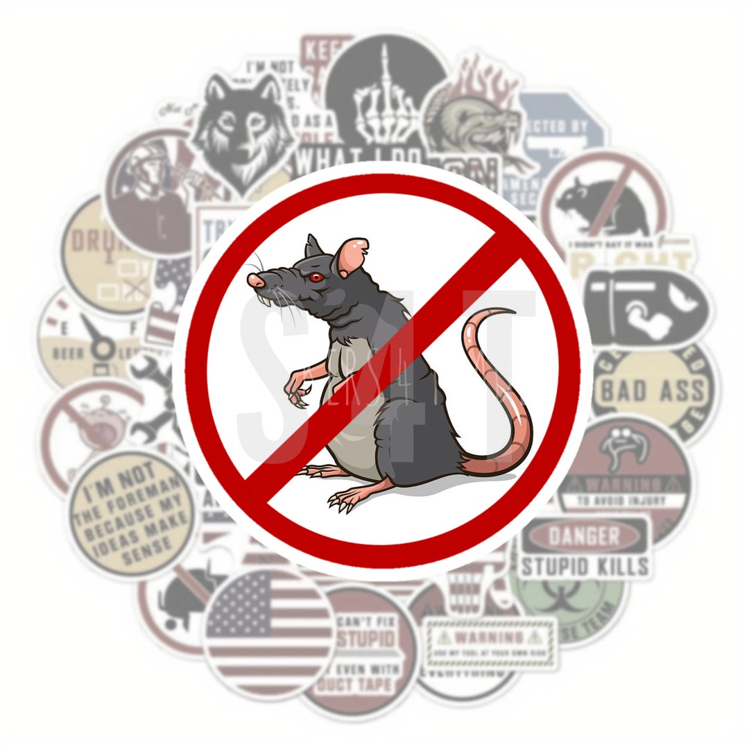 NO RATS Hard Hat Sticker Union Electrician Ironworker Welder Pipefitter ...