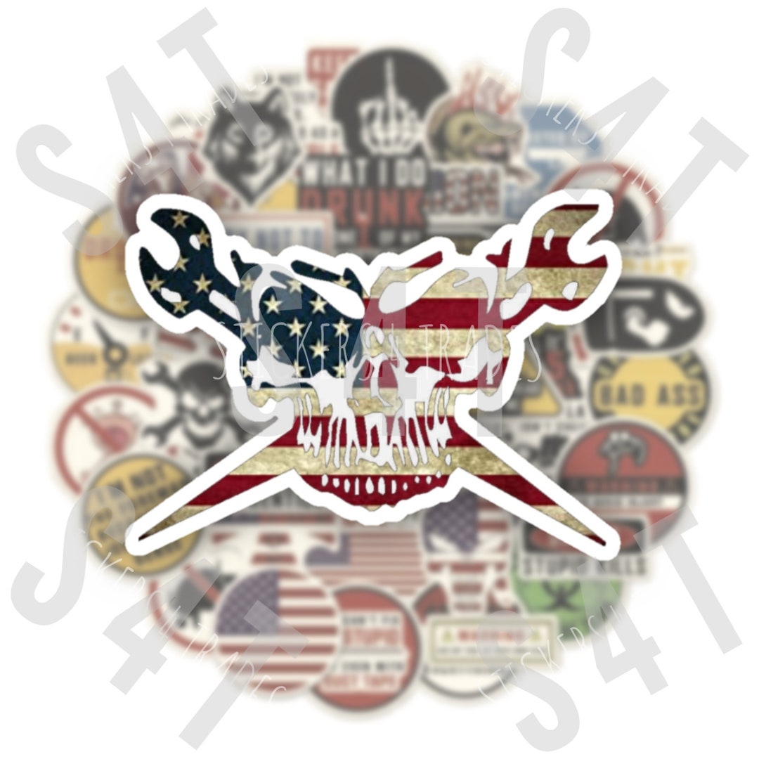 Ironworker Skull Hard Hat Sticker Decal for Hard Hats Lunch Box ...