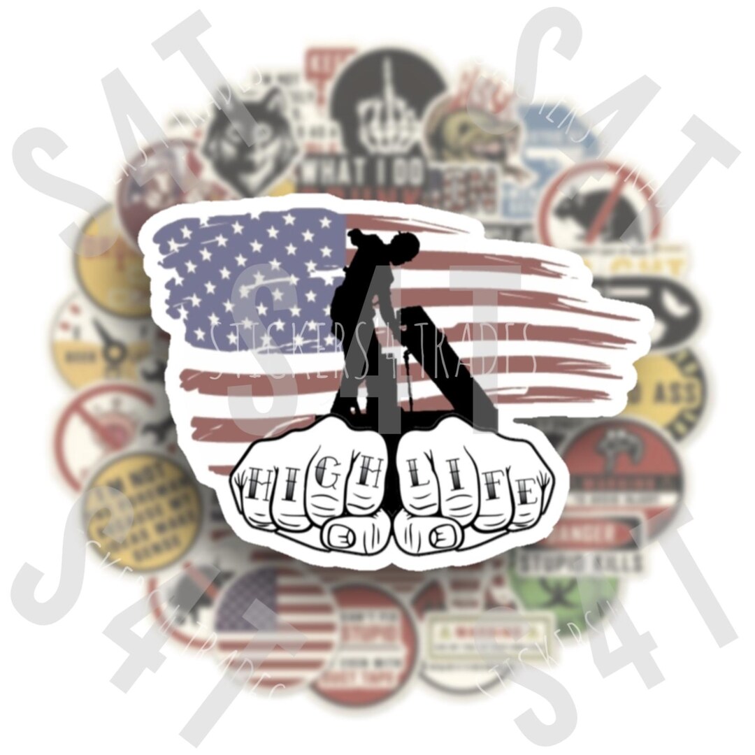 High Life Ironworker Hard Hat Sticker Decal Waterproof Gift for Husband ...