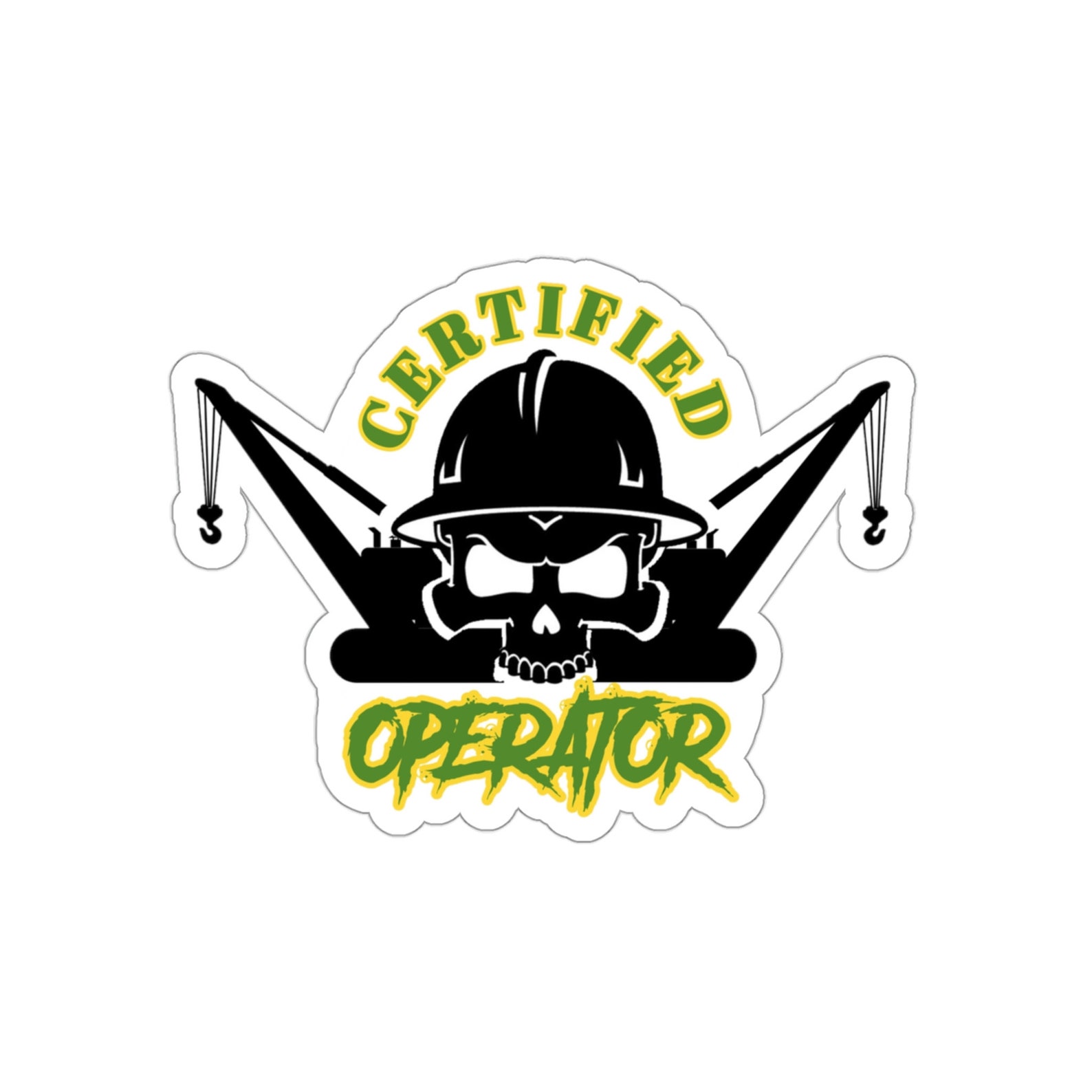 Operator Skull Hard Hat Sticker Gift for Husband Boyfriend Crew ...