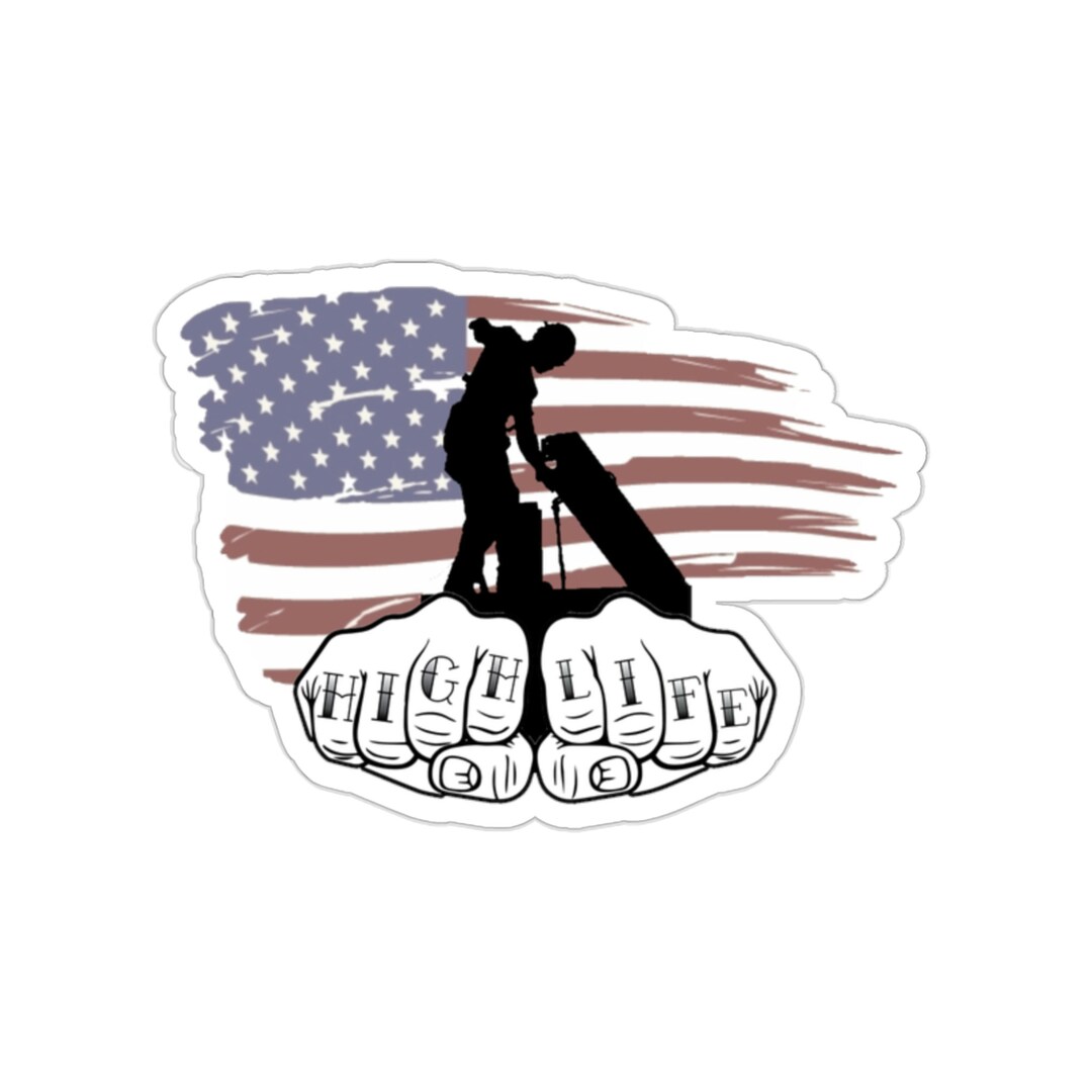 High Life Ironworker Hard Hat Sticker Decal Waterproof Gift - Etsy