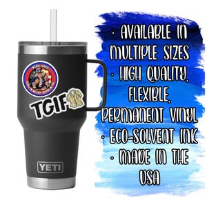 Work Hard Uncle Sam Hard Hat Sticker Waterproof Vinyl Welfare Funny ...