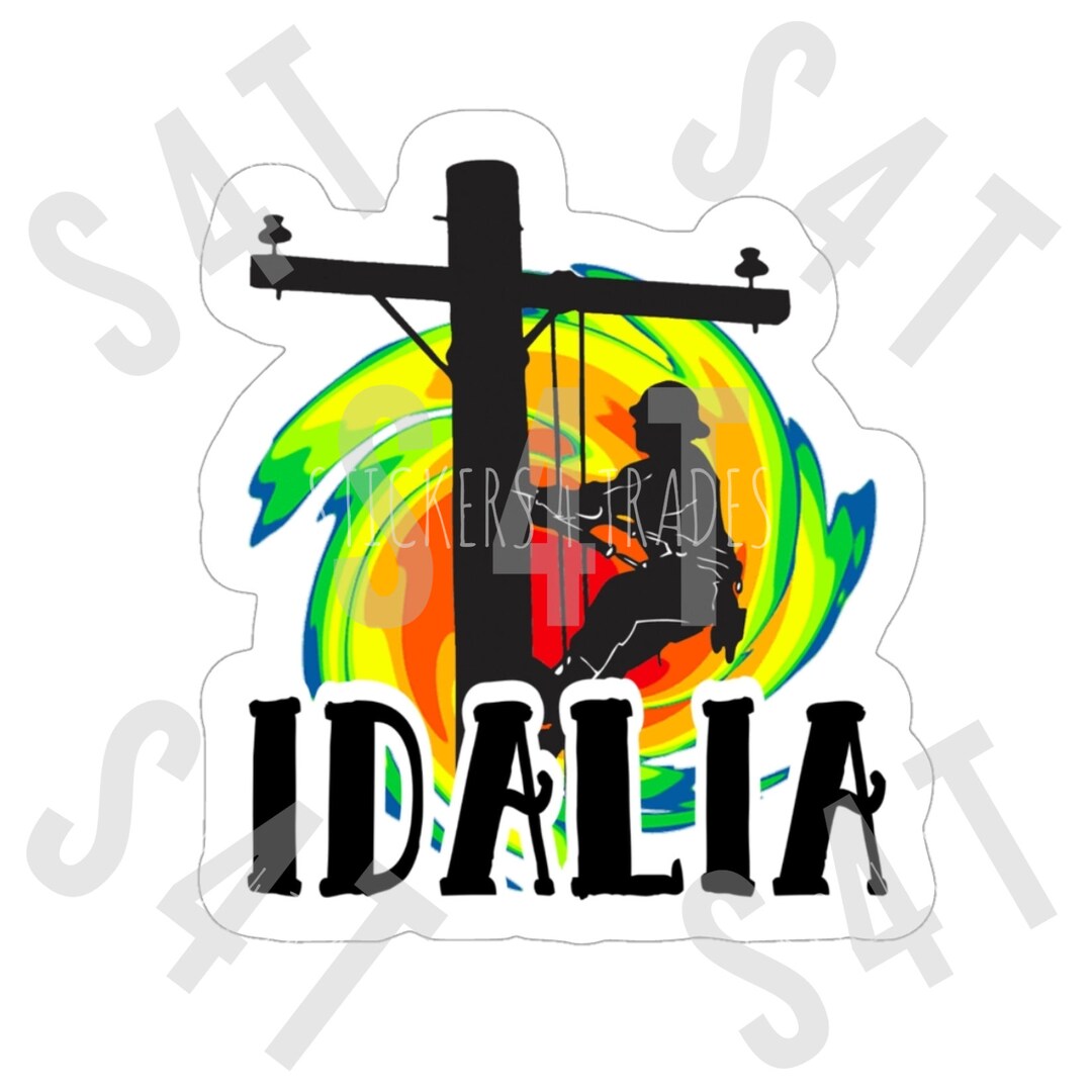 2023 Hurricane Idalia Lineman Hard Hat Sticker Tropical Storm - Etsy